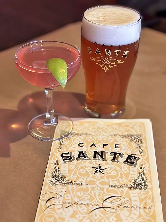 Craft cocktails and European beers served in proper glassware&mdash;because at Caf&eacute; Sant&eacute;, even the drinks get the respect they deserve.