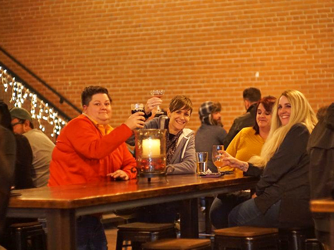 Good food brings good people together, a moment of shared joy captured over craft beers and hearty conversation.