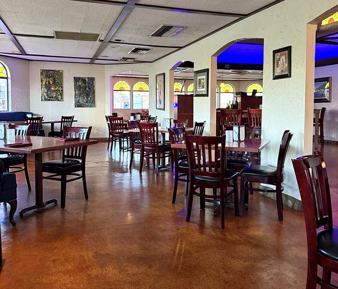 The dining area strikes that perfect balance – upscale enough for date night, comfortable enough for a casual lunch with friends.