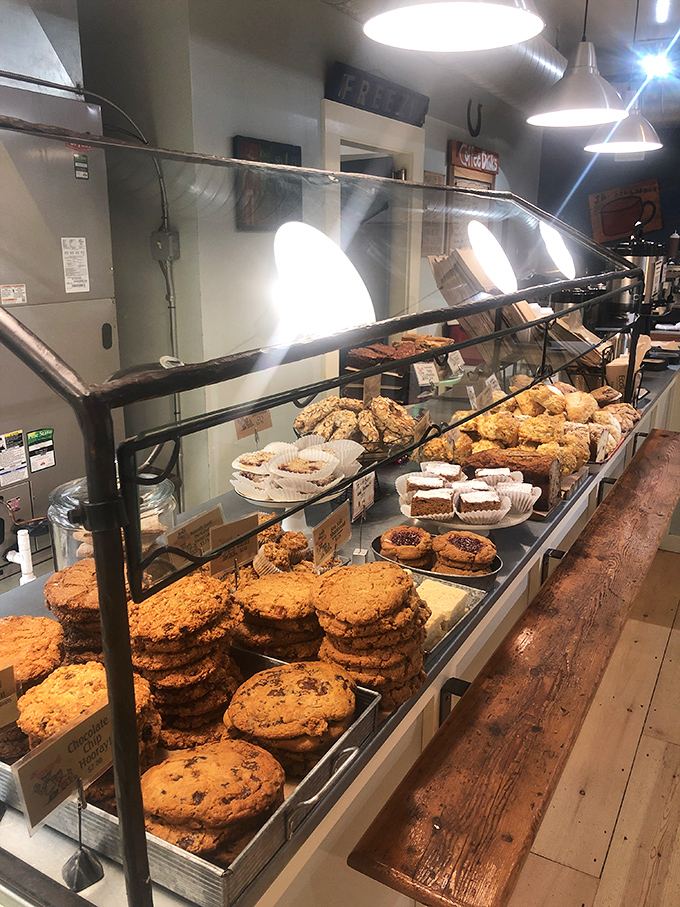 A display case that should come with a warning sign: "May cause spontaneous happiness and the inability to choose just one item."