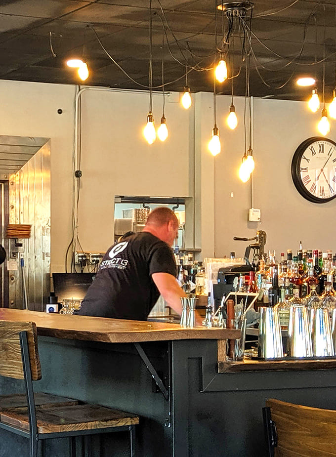 Behind the bar, the staff works with the efficiency of a pit crew, mixing drinks and serving smiles in equal measure.