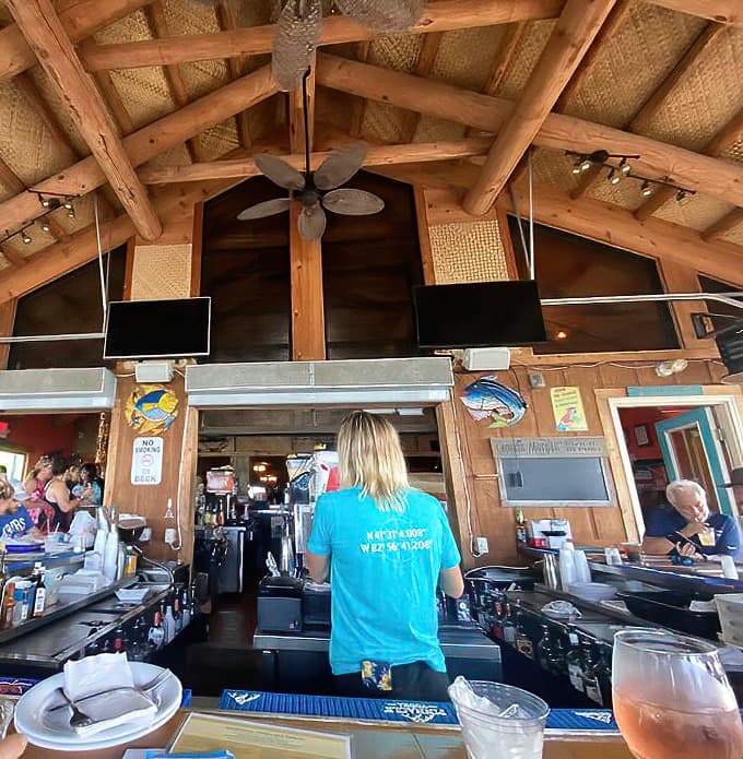 Those woven ceiling details and tropical fans transport you somewhere far more exotic than northern Ohio has any right to be.
