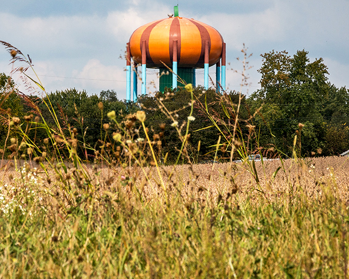 Winter, spring, summer or fall &ndash; the pumpkin tower remains a constant, colorful presence in Circleville's ever-changing seasonal landscape.