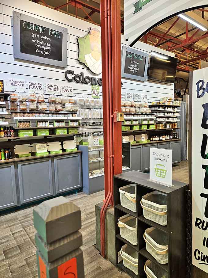 The spice section – where flavor explorers discover new worlds without leaving Ohio, and cooking ruts come to die spectacular, aromatic deaths.