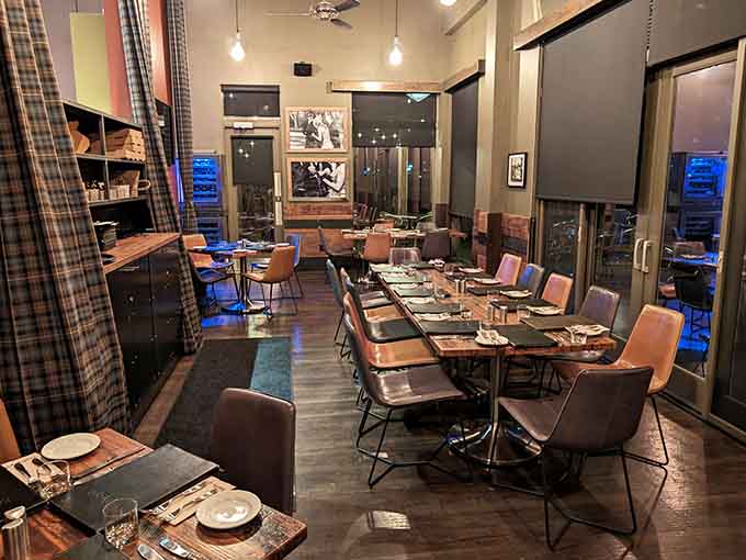 Another angle reveals the restaurant's thoughtful design, where every seat offers a view worth Instagram-ing between bites of your meal.