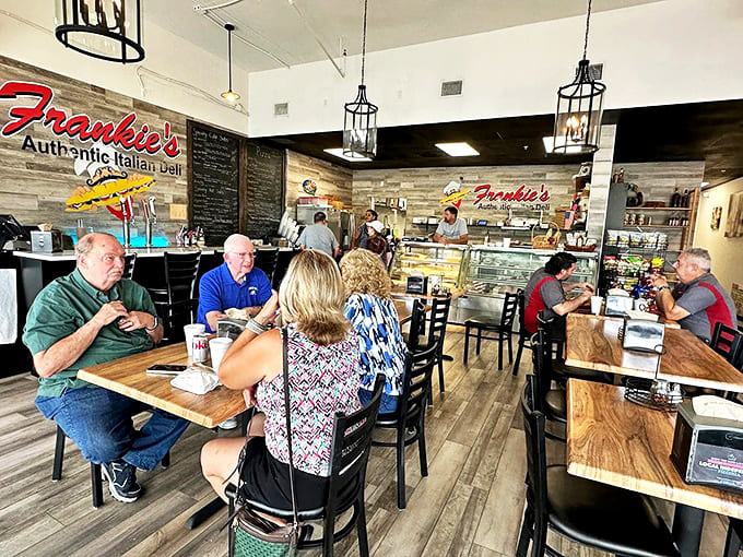 Locals gather at Frankie's not just for the food but for the community – a neighborhood spot where everyone feels like a regular.