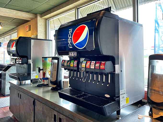 Self-serve soda fountains with that perfect ice-to-syrup ratio &ndash; the unsung hero of any great casual dining experience.