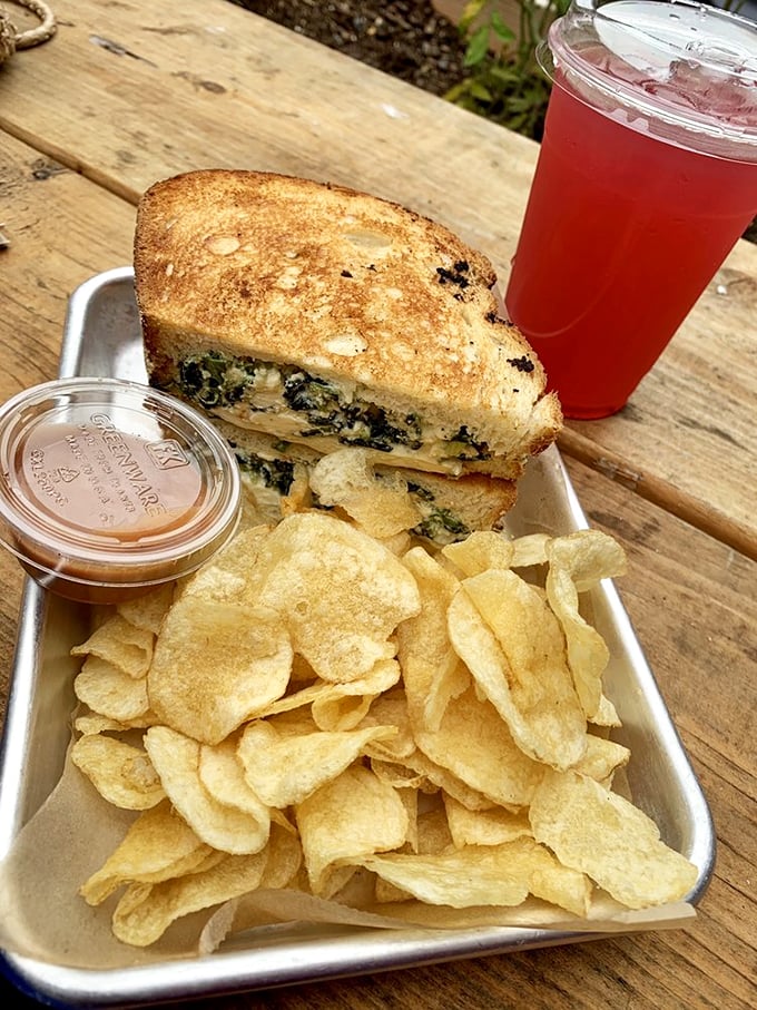 Behold, the grilled cheese of your dreams! Golden, crispy, and cheesier than a dad joke convention.