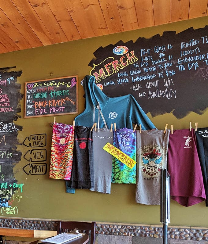 Local merchandise and chalkboard specials add personality to the space, reminding visitors they've discovered something authentically Grand Marais.