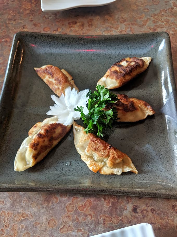 Crispy on the outside, juicy on the inside &ndash; these gyoza are the ninjas of the appetizer world. They'll disappear before you know it!