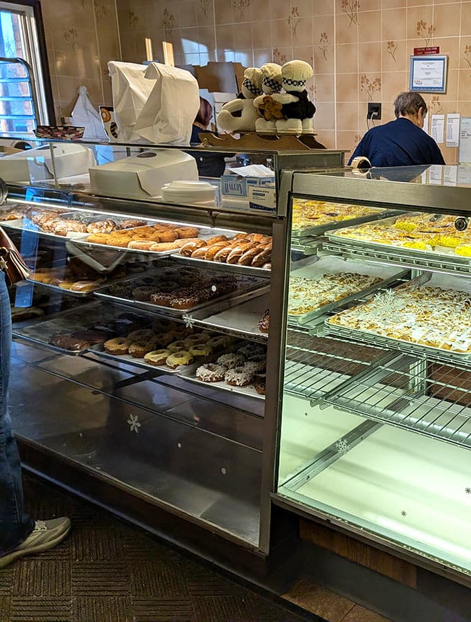 Behind the counter, friendly staff members help navigate the delicious decisions you'll need to make during your visit to Harner's.