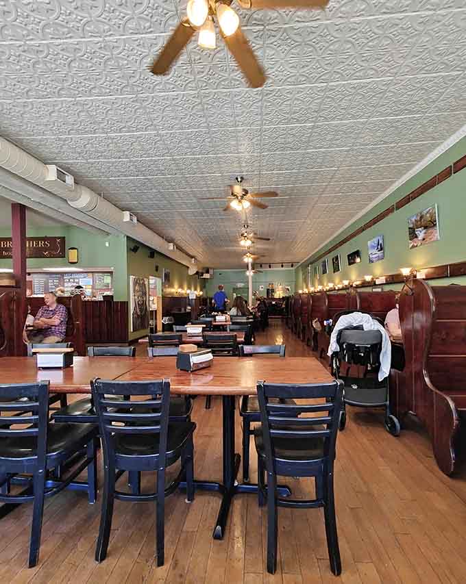 Another angle of the inviting interior shows why people linger here long after their plates are empty, soaking up the welcoming atmosphere.