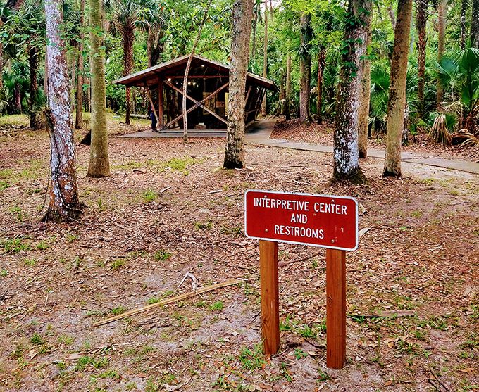 Comfort meets education! The park's interpretive center provides fascinating insights and, more importantly, modern restroom facilities.