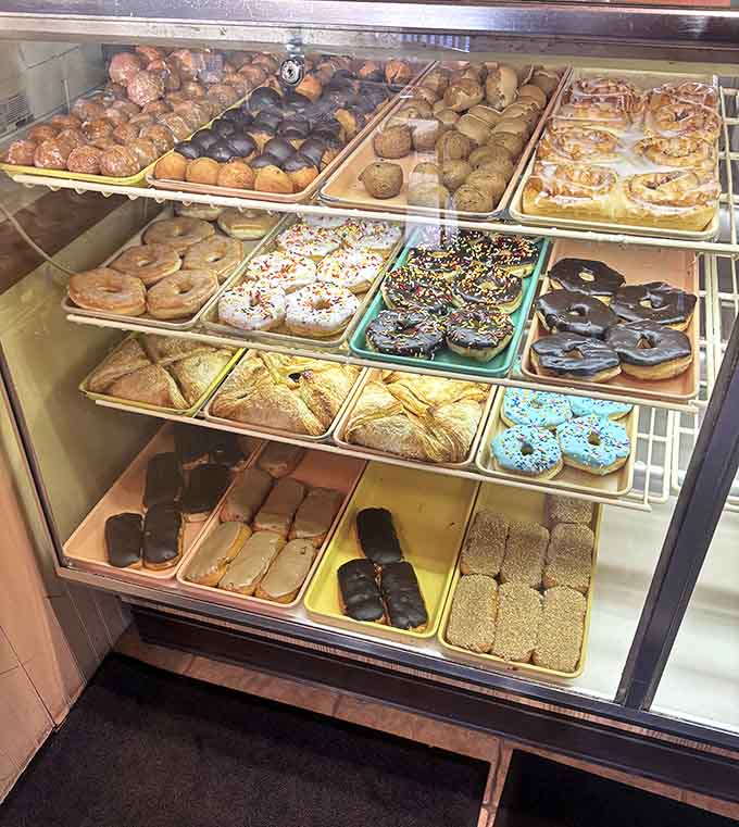 Display cases packed with fresh-baked temptations that make choosing just one item nearly impossible for mere mortals.