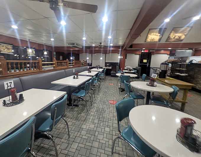 Another angle reveals the spacious interior where countless breakfast memories have been made over the decades.
