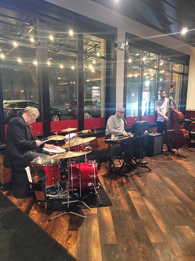Live jazz transforms dinner into an evening out, because good food deserves a proper soundtrack.