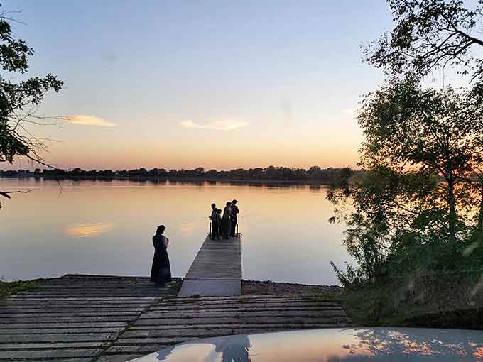 When the sunset's this good, gathering on a dock with your favorite people becomes the kind of memory that sticks around forever, like a really good song.
