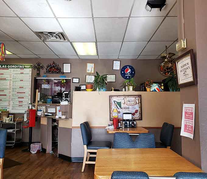 The cozy dining area features comfortable booths and simple d&eacute;cor that keeps the focus where it belongs: on the exceptional food.