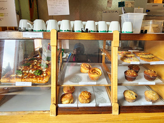 That pastry case holds treasures that'll tempt you into ordering dessert with breakfast, because life's too short for arbitrary meal rules.