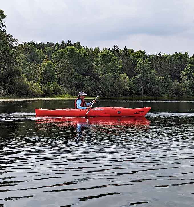 Kayaking these quiet waters provides the perfect speed for actually noticing the world around you.
