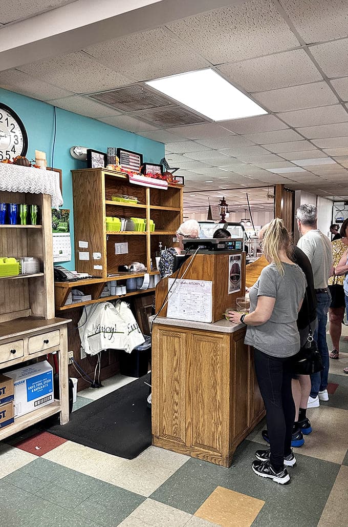 The service counter where friendly staff members facilitate your journey from hungry to happily stuffed in record time.