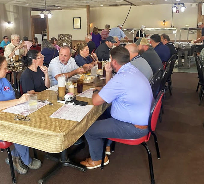 Tables full of happy diners prove that good food brings people together better than any social media ever could.
