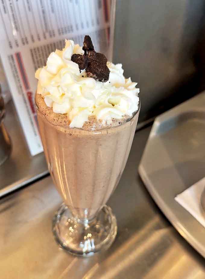Oreo Shake: A towering monument to sweet indulgence that makes you wonder why we ever decided milkshakes weren't breakfast appropriate.
