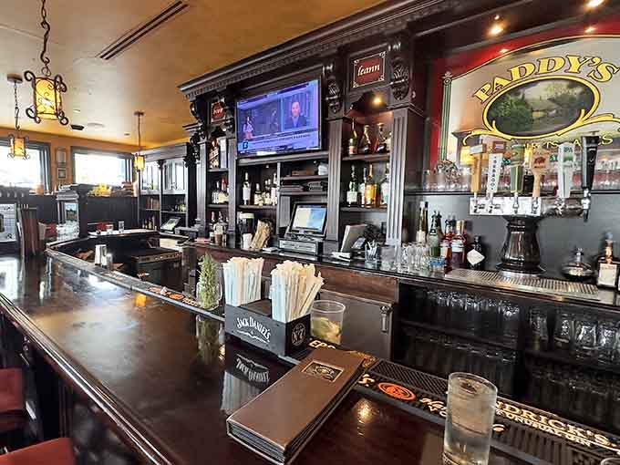 The well-stocked bar at Paddy's offers liquid happiness in many forms, from Irish whiskeys to local craft brews that showcase Maine's brewing prowess.