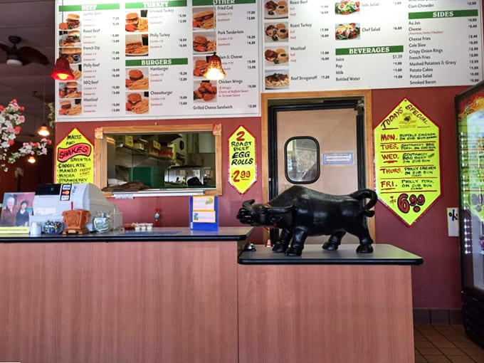 The friendly counter where orders are taken and culinary magic begins, complete with daily specials beckoning.