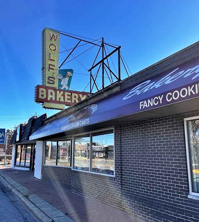 When life gives you lemons... proclaims the vintage sign, offering the bakery's delicious solution to life's sour moments.
