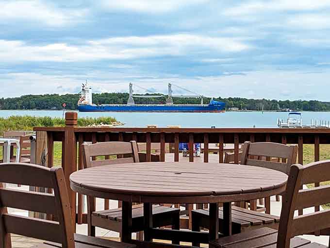 Outdoor seating here isn't just an option, it's practically mandatory on nice days when the breeze and the view conspire to perfect your meal.