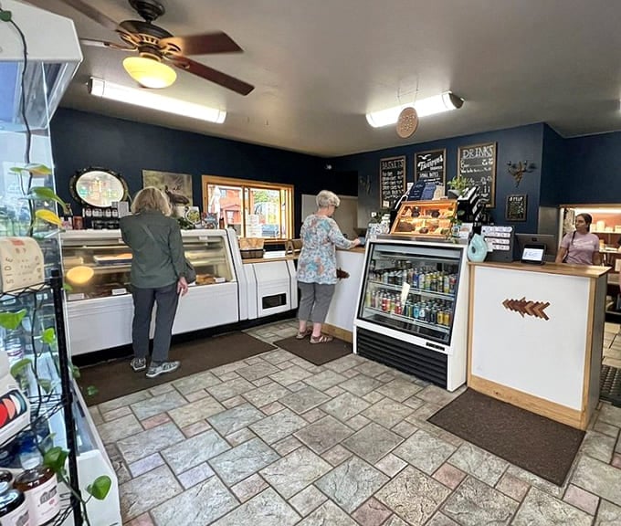 That gleaming display case is basically a treasure chest of fresh salads, prepared foods, and beverages waiting to make your day better.