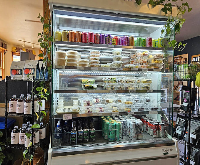 This impressive display of fresh options and beverages showcases the variety and quality that keeps locals and visitors coming back for more.