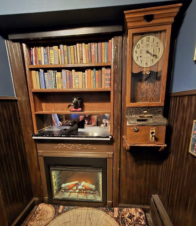 This antique clock and bookshelf aren't just decoration &ndash; they might be hiding something if you look closely enough.