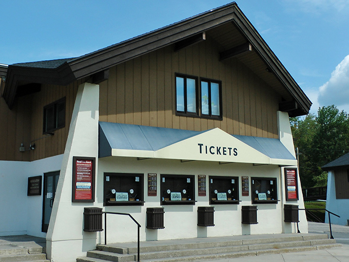 Where the adventure begins &ndash; the ticket booth serves as gateway to thrills that appeal to everyone from cautious grandparents to daredevil teens.
