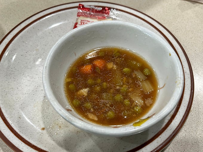 A steaming bowl of homemade goodness that tastes like someone's grandmother is secretly running the kitchen.