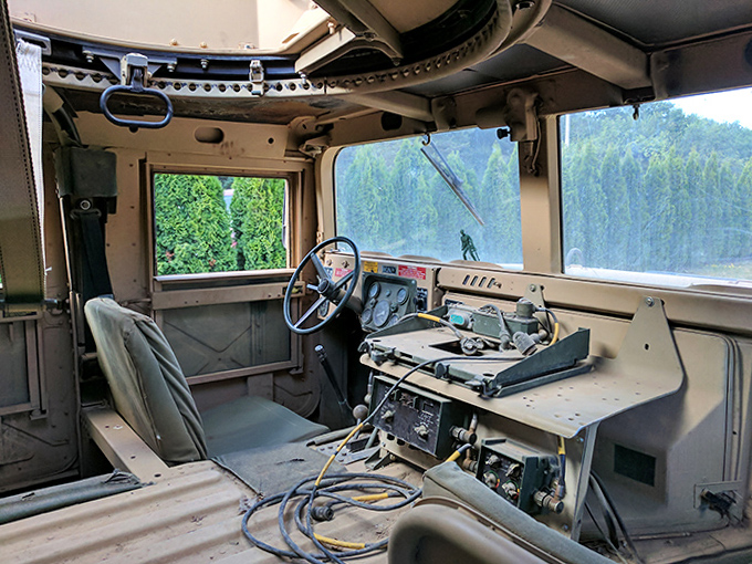 Driver's perspective: The surprisingly spartan interior reminds visitors that tanks were built for function, not comfort.