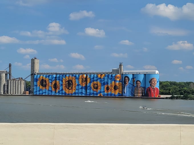 The Glass City River Wall has become Toledo's most photographed landmark, a backdrop for everything from wedding photos to family outings.
