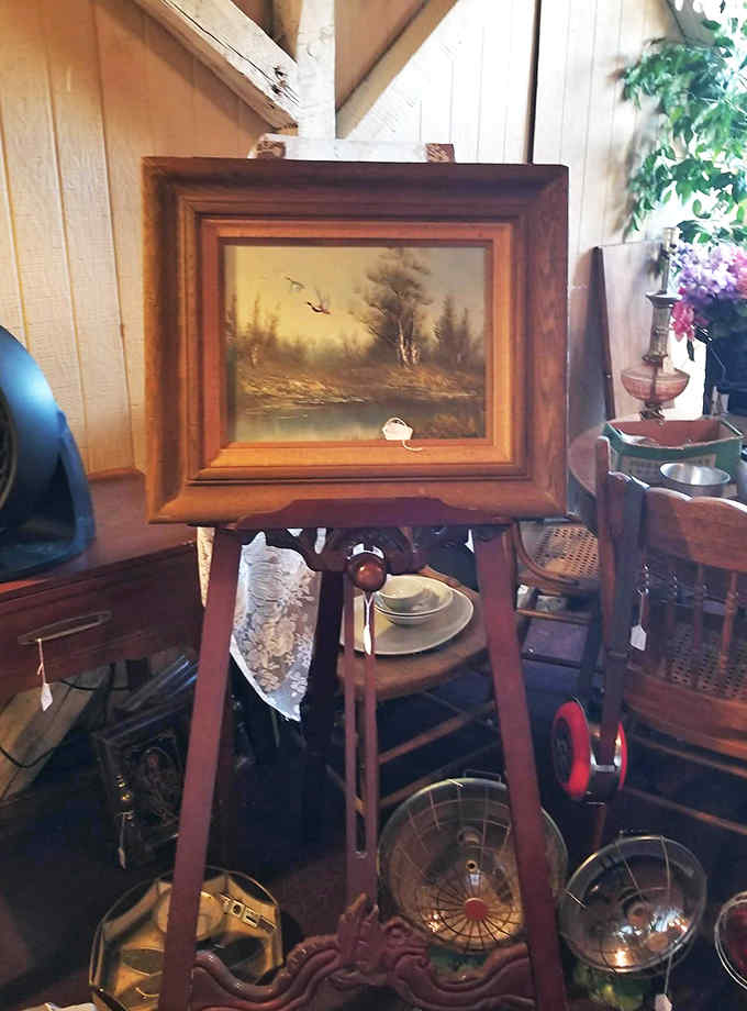 A pastoral painting in its original frame waits patiently for the perfect wall &ndash; artwork that's survived changing tastes and decorating trends.