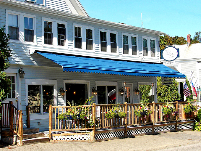 Behind that cheerful blue awning awaits breakfast nirvana &ndash; where Maine's famous berries transform ordinary pancakes into unforgettable morning memories.