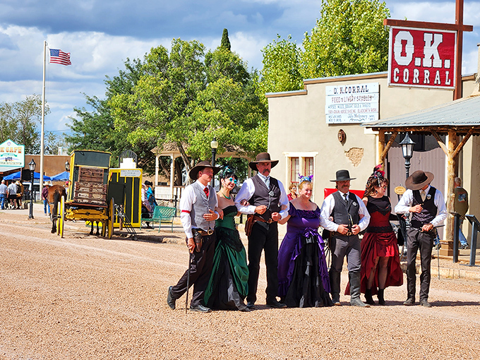 Period-costumed performers don't just act the part &ndash; they embody the spirit of Tombstone's colorful characters with every swagger and tip of the hat.