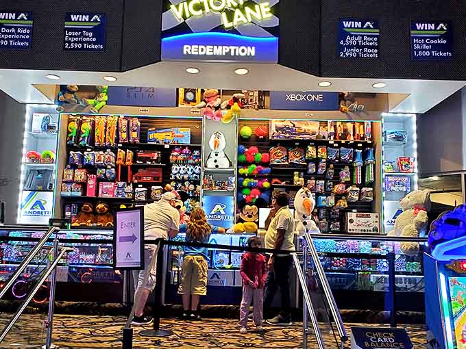 The redemption center offers prizes people actually want, unlike the plastic trinkets of yesteryear that broke before you reached the parking lot.