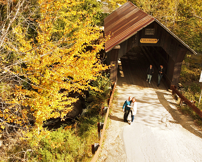 From above, the bridge appears perfectly ordinary, though locals know better than to linger after sunset when Emily supposedly reclaims her territory.