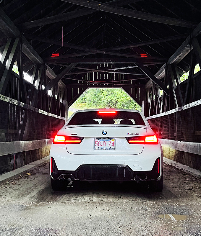 Driving through history &ndash; modern vehicles still use this functional bridge, though some report mysterious scratches appearing after crossing.