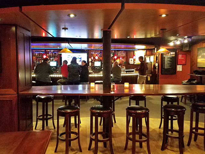 The bar area strikes that perfect balance between lively and intimate, where solo diners feel as welcome as celebratory groups.