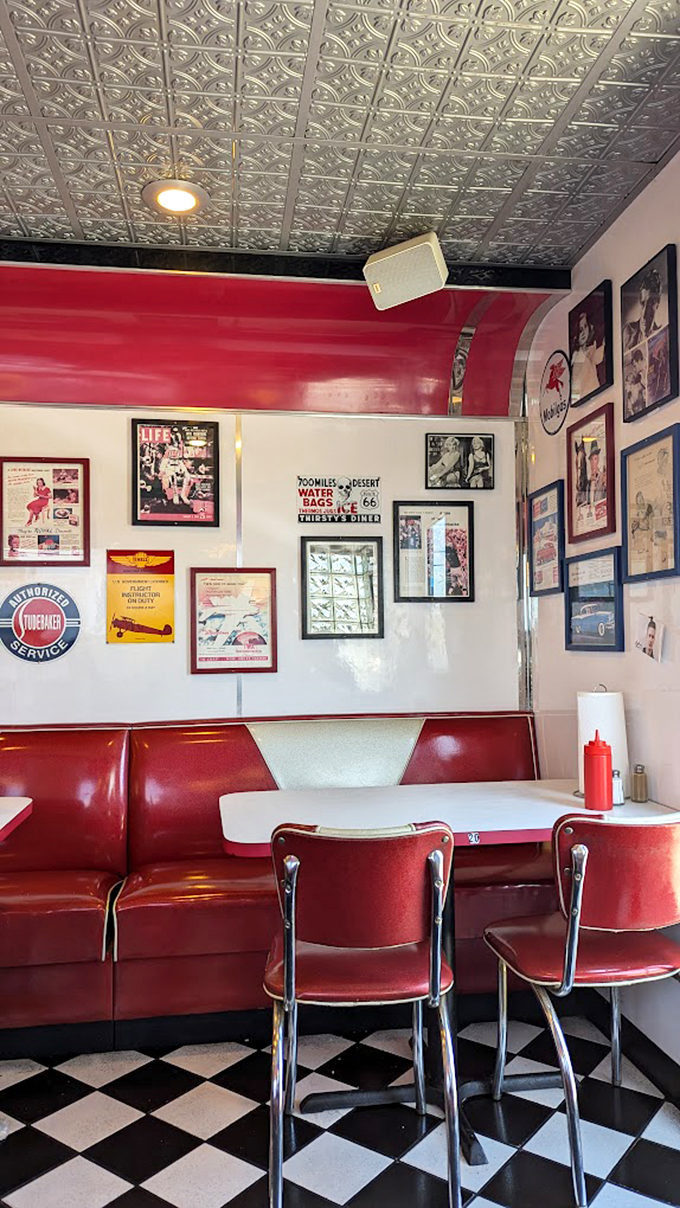 A museum of mid-century munchies! Every nook and cranny tells a story, from the vintage ads to the gleaming chrome trim.
