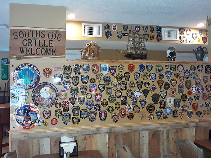More patches than a Boy Scout jamboree &ndash; Southside's collection honors those who serve while creating a one-of-a-kind ambiance.