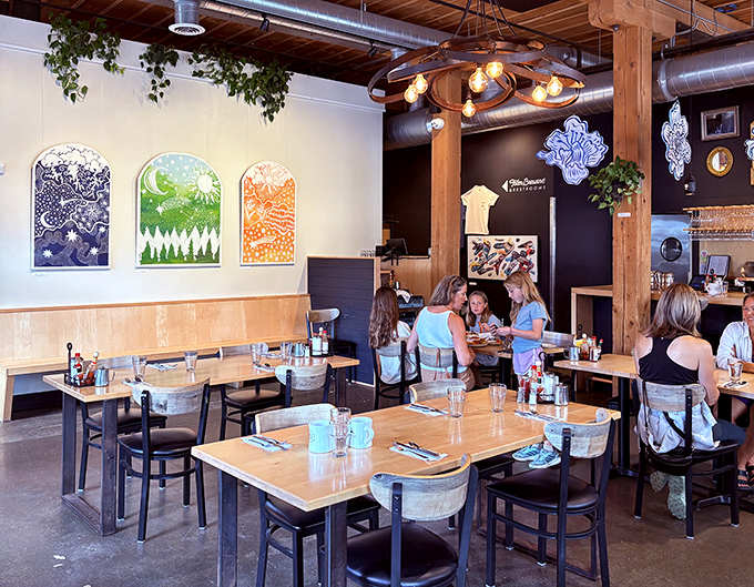 Where locals gather and visitors feel welcome &ndash; the dining room hums with conversation and the clinking of satisfied forks.