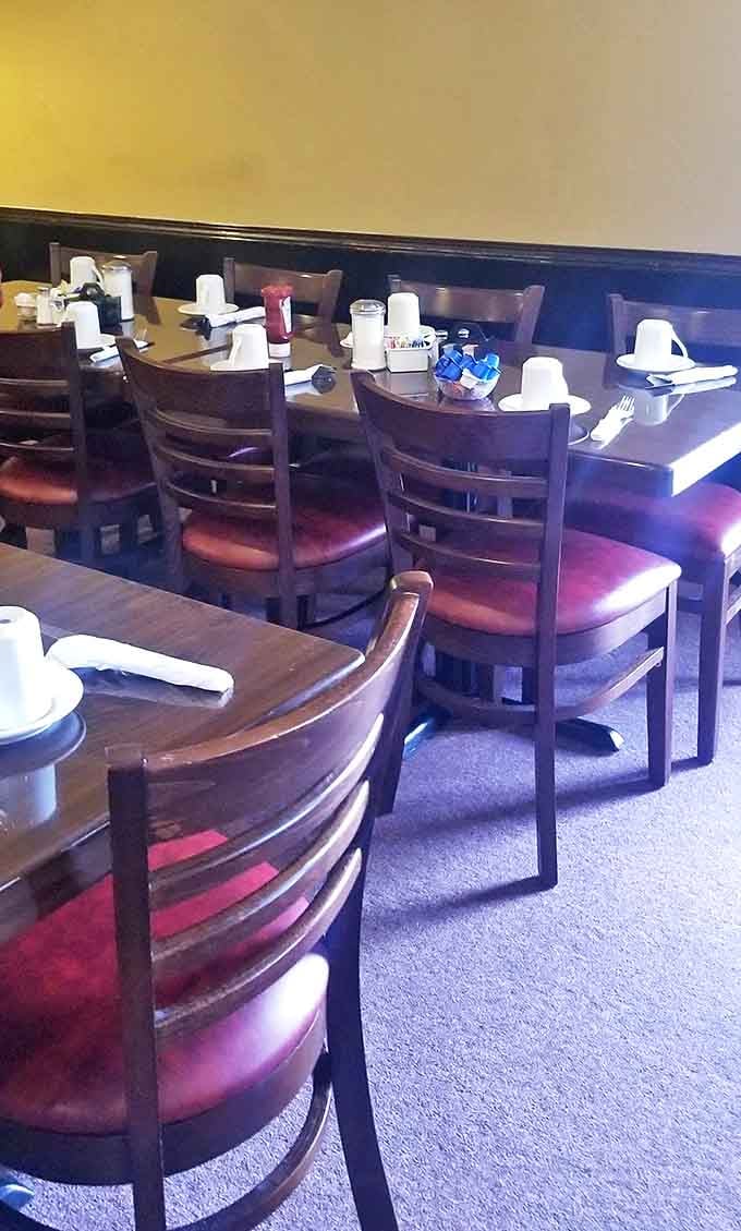 Red-checkered tablecloths and vintage lighting create the perfect stage for the culinary performance that's been running continuously since the Great Depression.