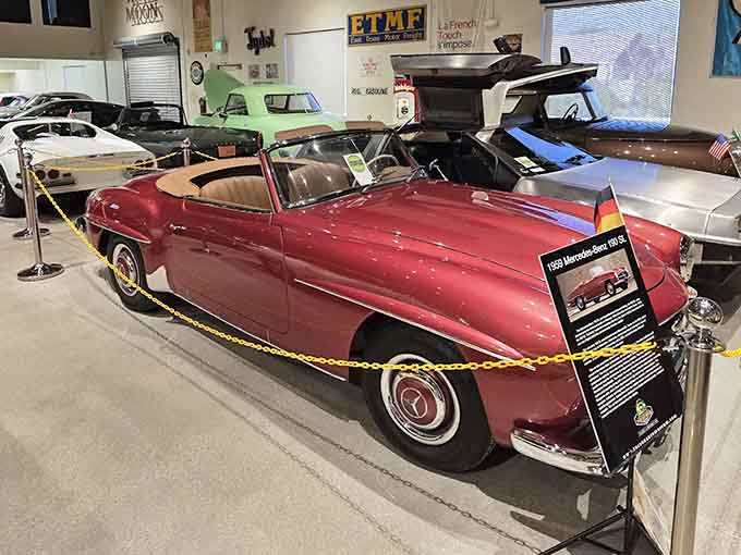 Classic Mercedes-Benz engineering meets timeless elegance in a package that still turns heads decades after leaving the factory floor.